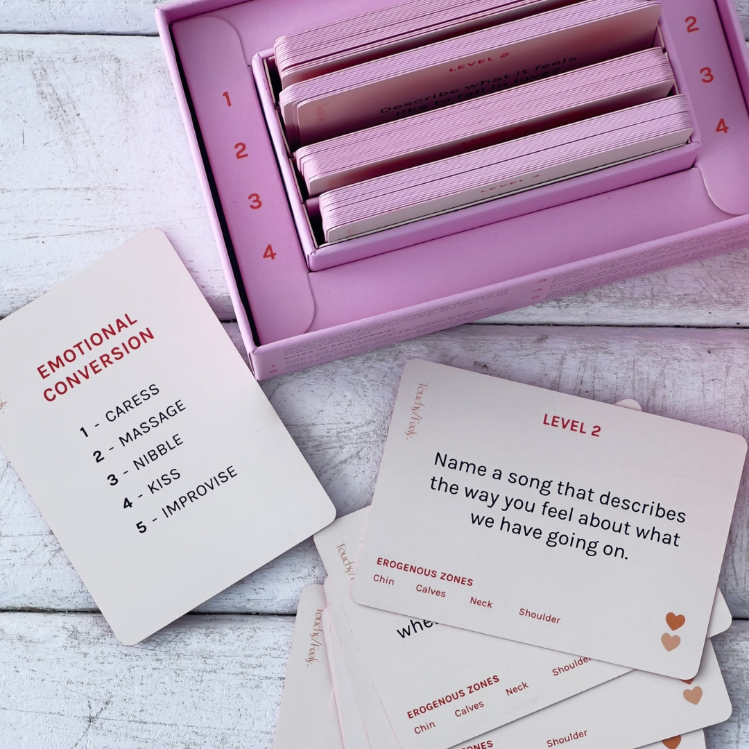 TOUCHY/FEELY intimacy card game | talk, touch, date – GOOSHY CANDY
